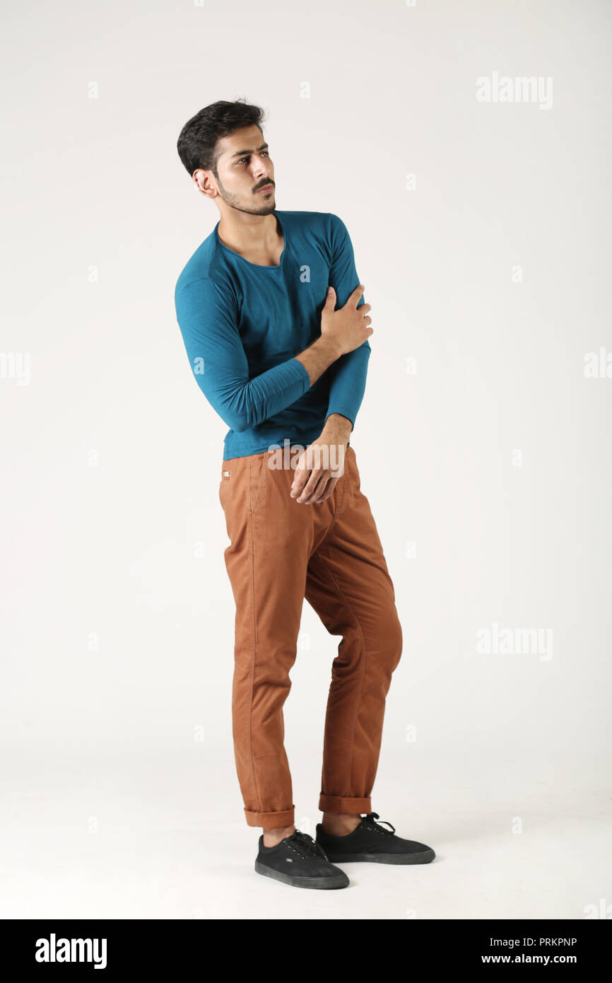 Boy Standing Side View