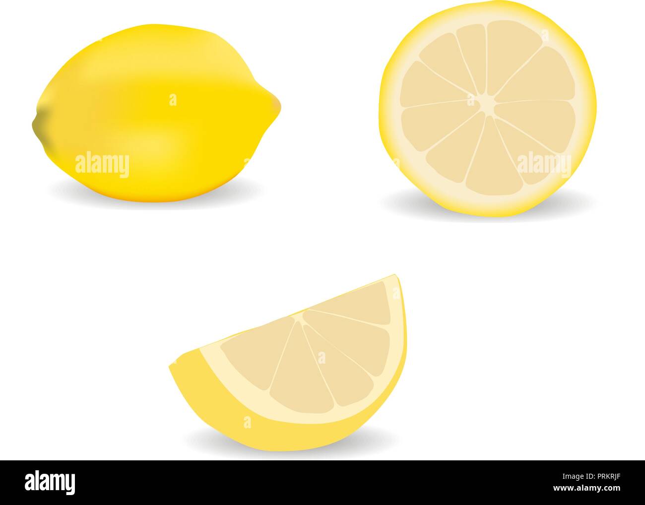 Lemon cut half fruit Stock Vector Images - Alamy