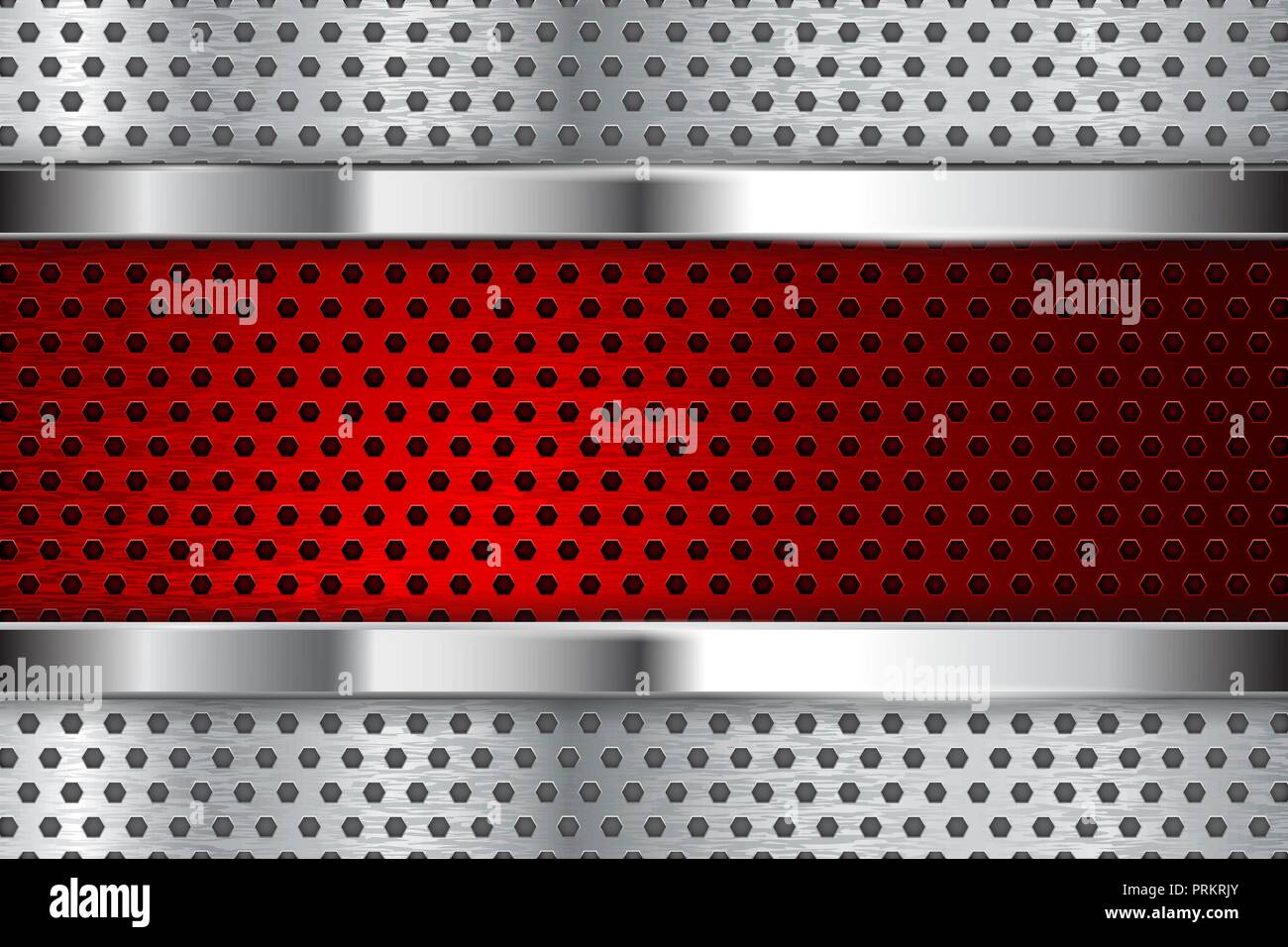 Metal perforated background with red element Stock Vector Image & Art ...