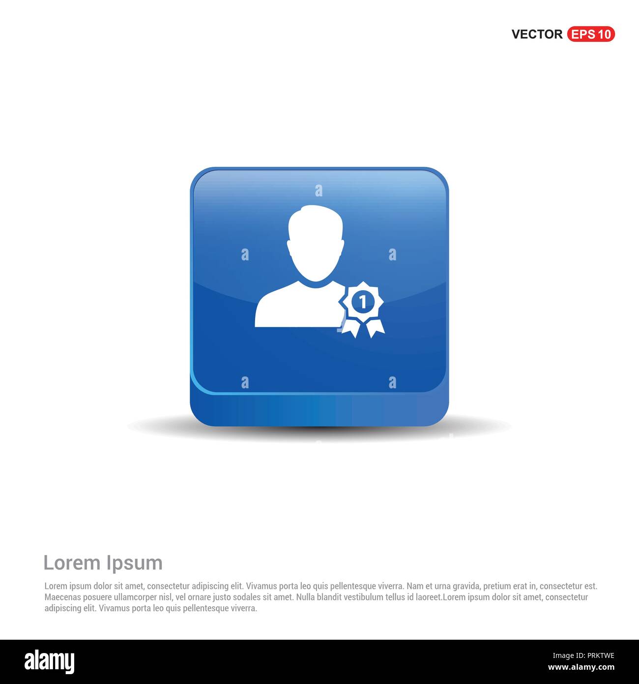 Award user Icon - 3d Blue Button Stock Vector Image & Art - Alamy
