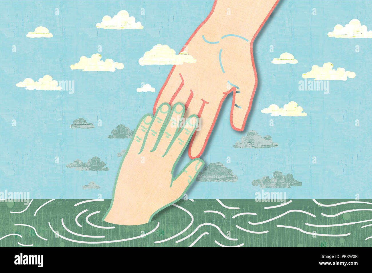 Hand reaching underwater hi-res stock photography and images - Alamy