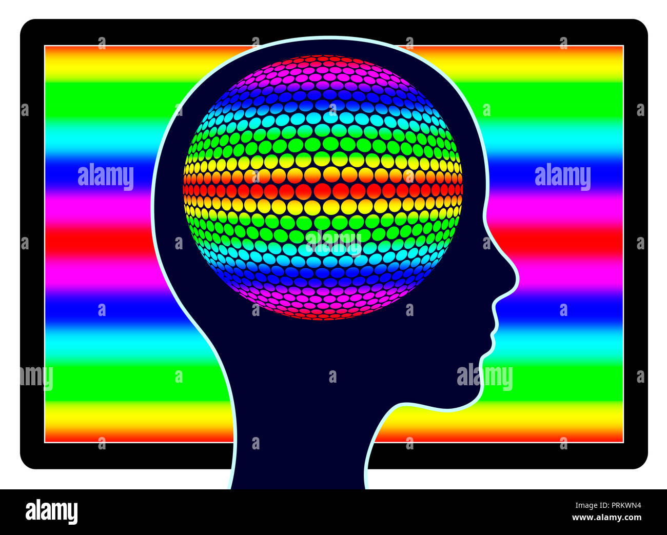 Woman suffering from digital overload because of too much screen time ...