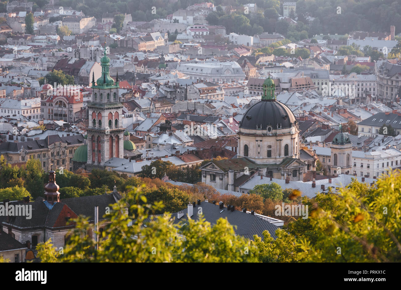 Aerial top view lviv ukraine hi-res stock photography and images - Alamy