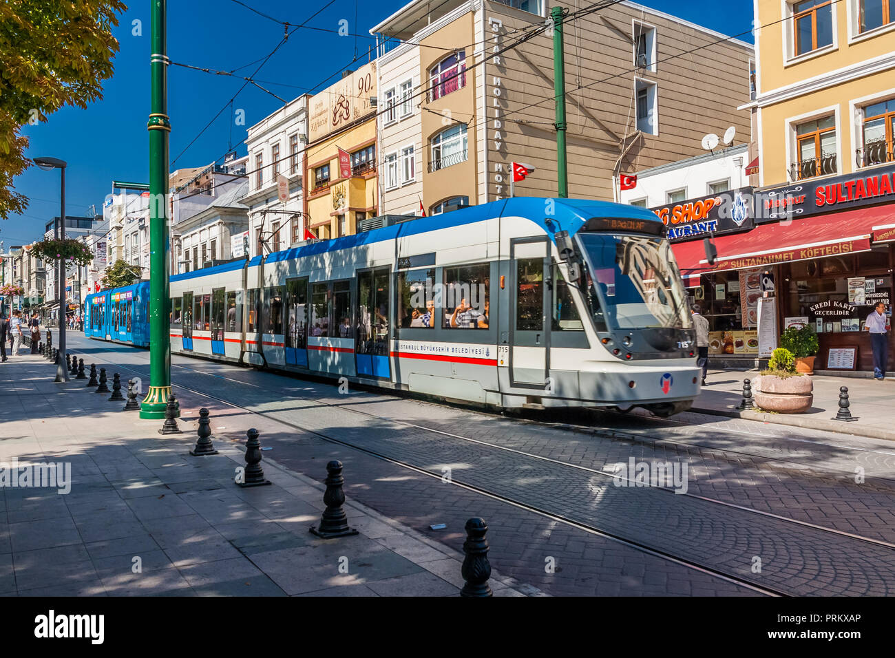 Modern tram in the streets of Istanbul, Turkey Stock Photo - Alamy