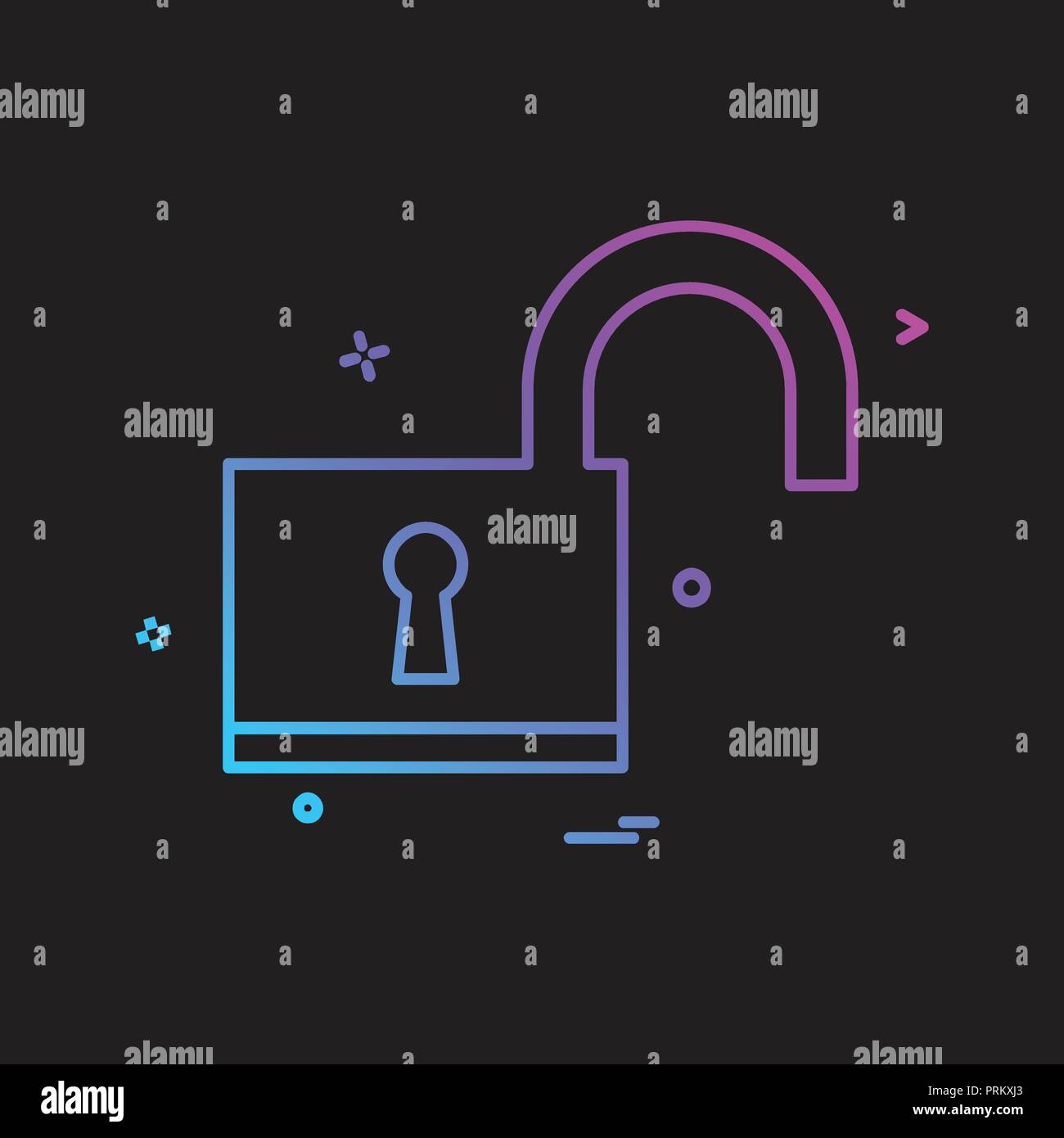 Lock icon design vector Stock Vector Image & Art - Alamy
