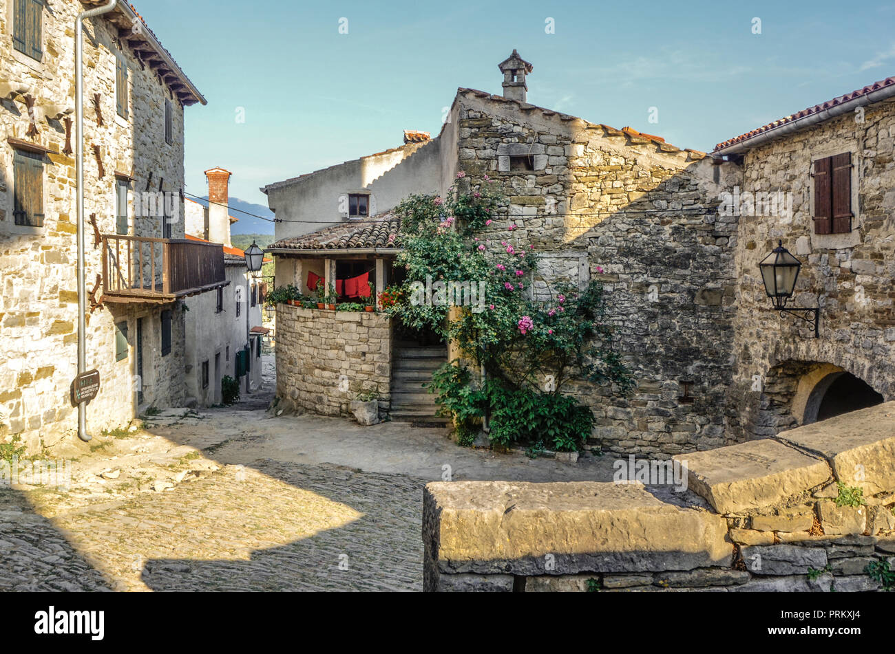 The smallest town in the world - Hum, Croatia Stock Photo - Alamy