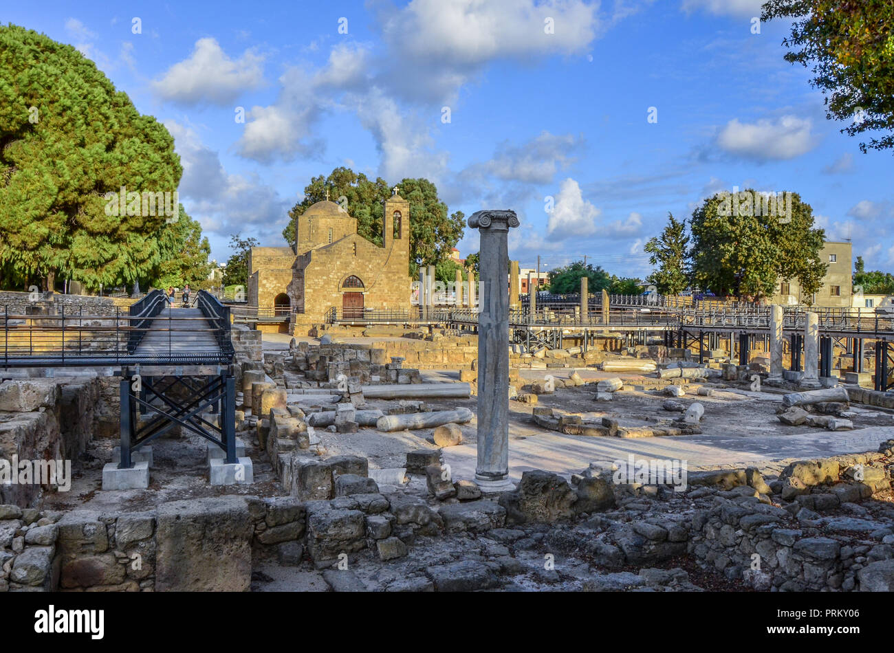 Saint Paul's Pillar at Panagia Chrysopolitissa Basilica, Paphos, Cyprus ...