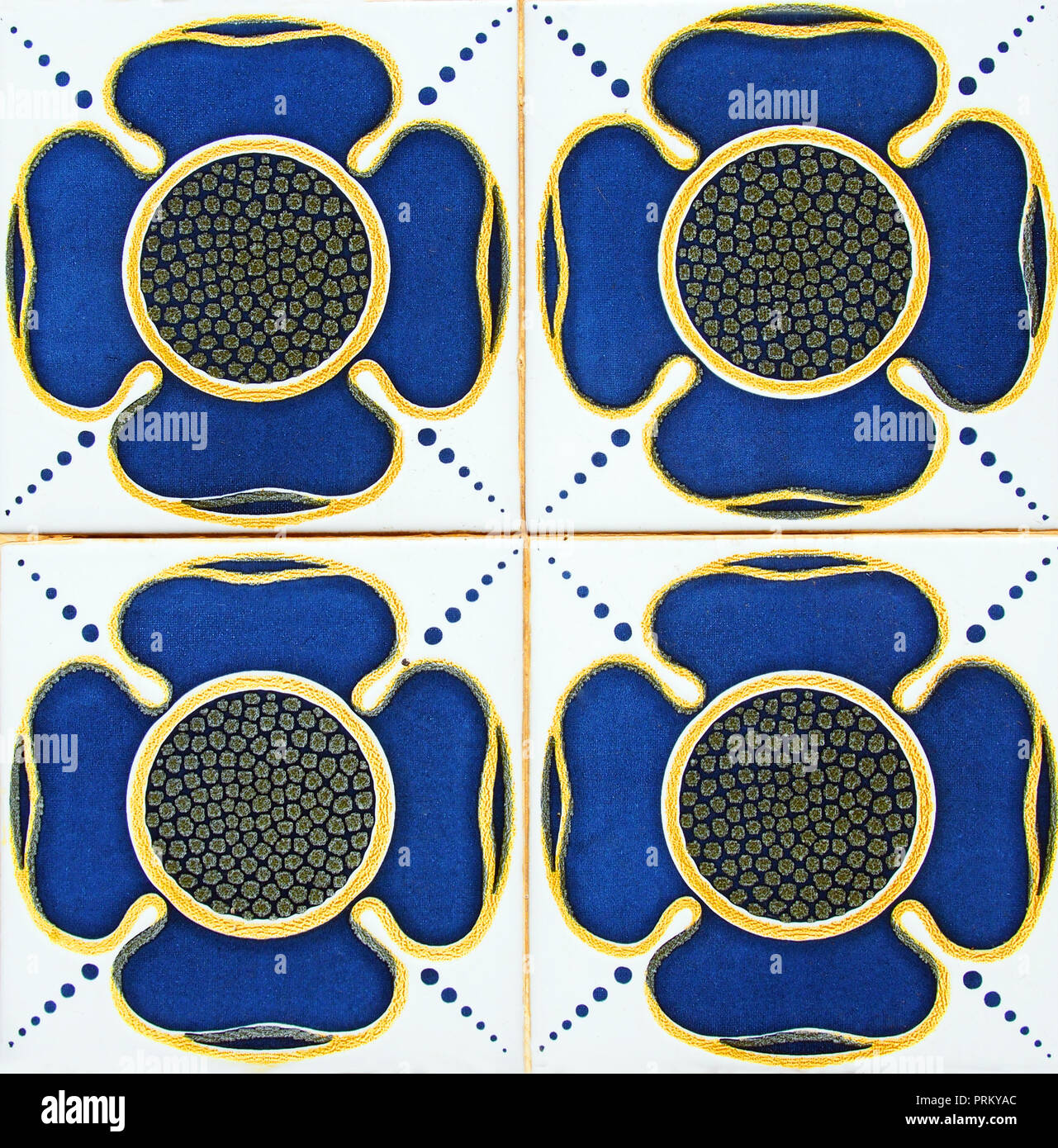 etail of the traditional tiles from facade of old house. Decorative ...