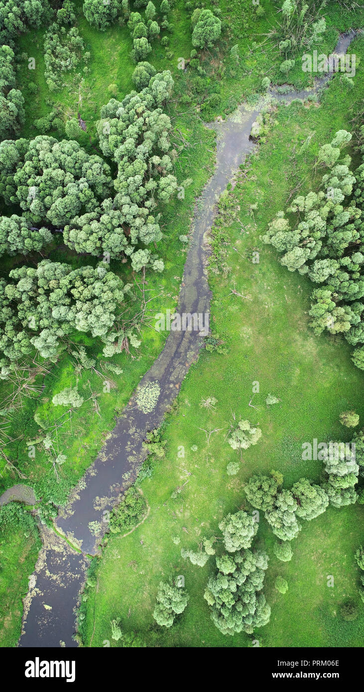 Aerial landscape - natural river Stock Photo - Alamy