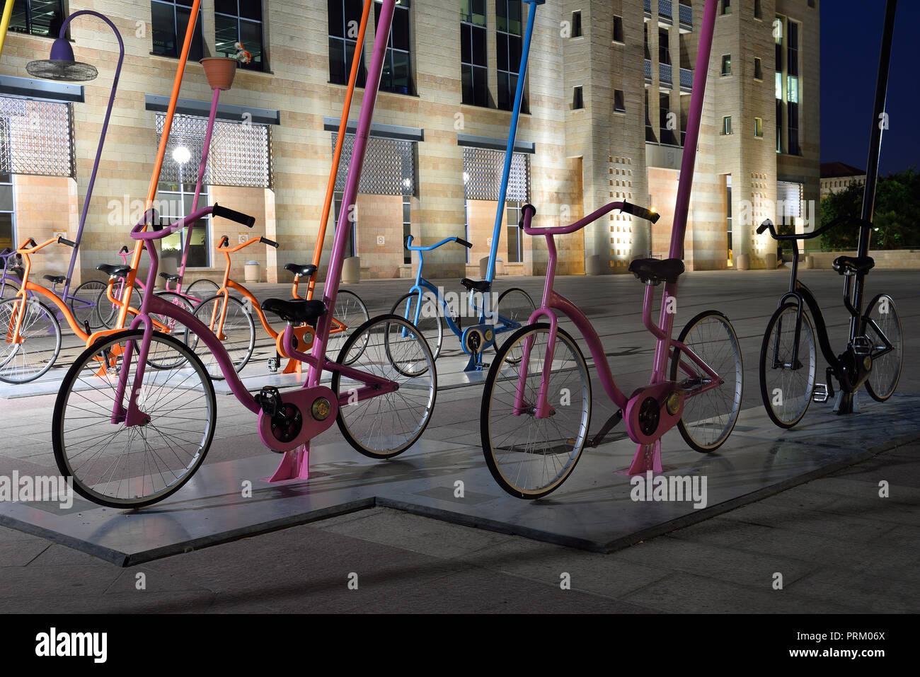 Colorful bikes exposition Stock Photo - Alamy