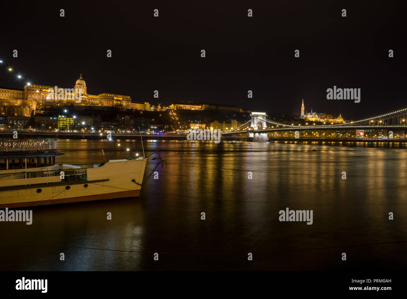 Budapest at night Stock Photo - Alamy