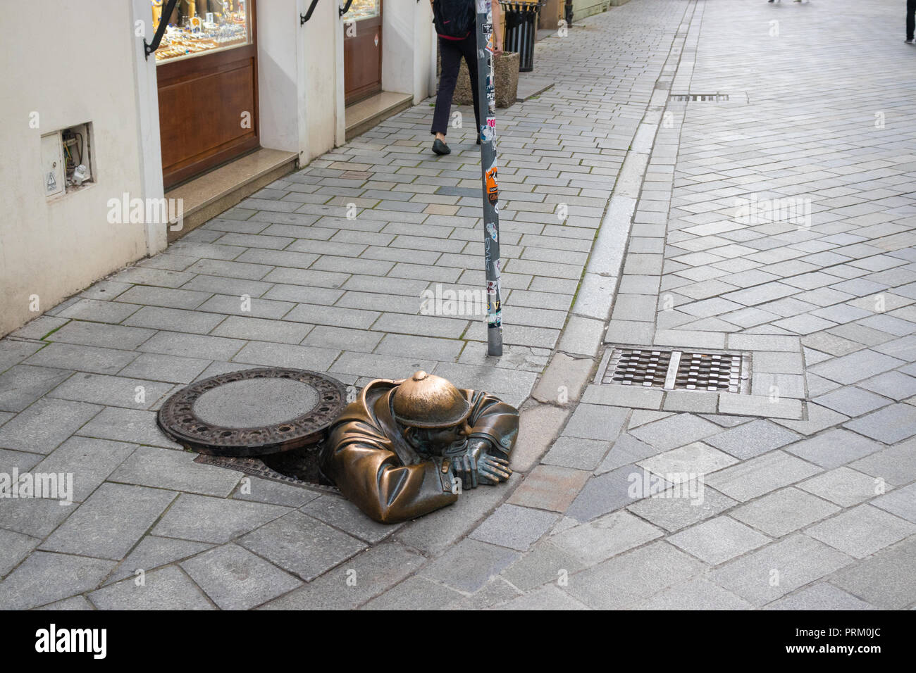Cumil statue, bratislava hi-res stock photography and images - Alamy