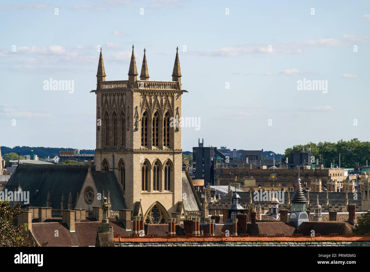 St John's College Chapel and surrounding buildings from Castle Mound ...
