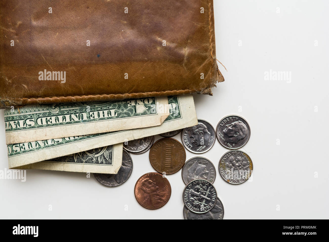 Old leather wallet hi-res stock photography and images - Alamy