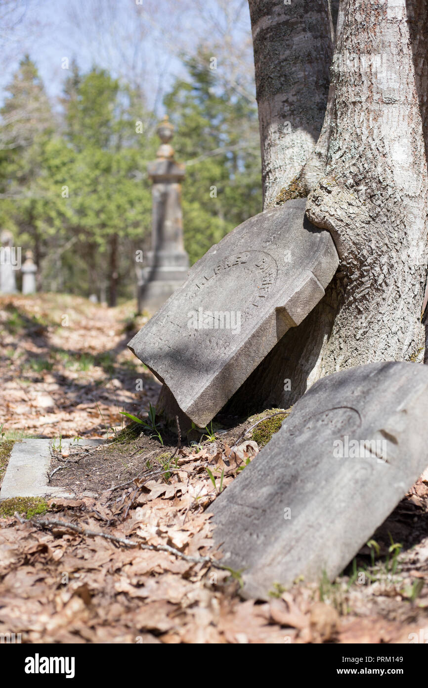 Broken gravestone hi-res stock photography and images - Alamy