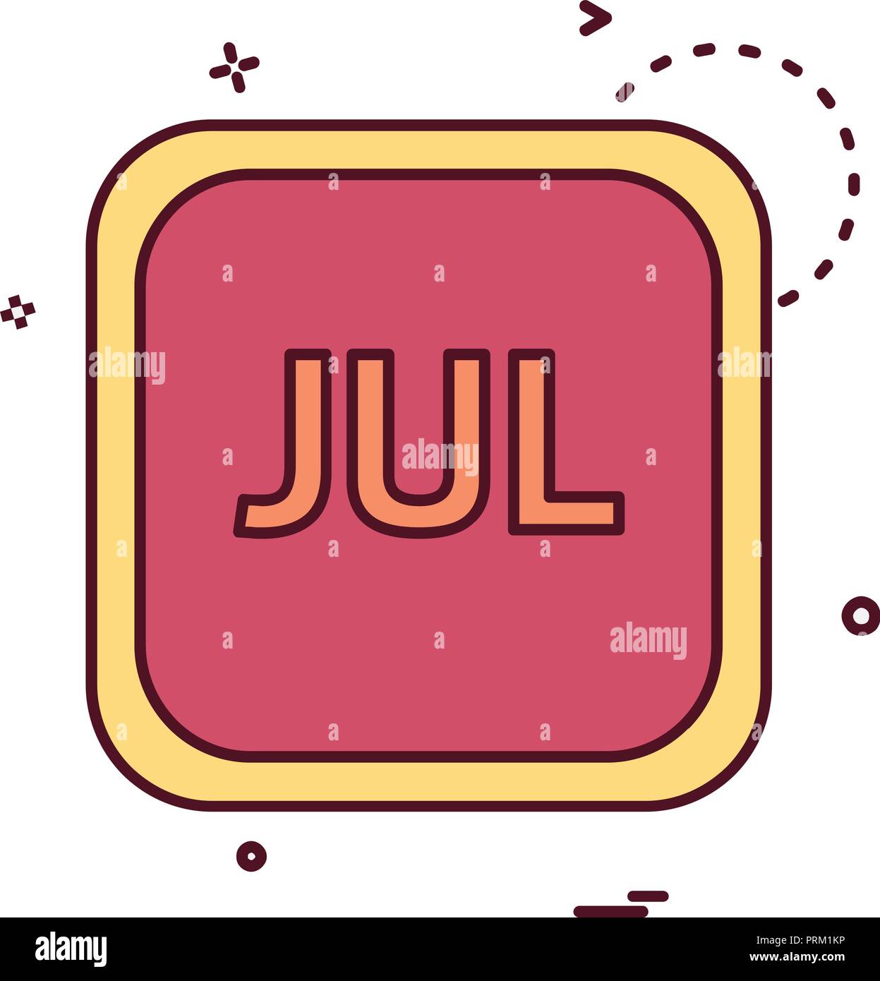 July Calender icon design vector Stock Vector Image & Art - Alamy