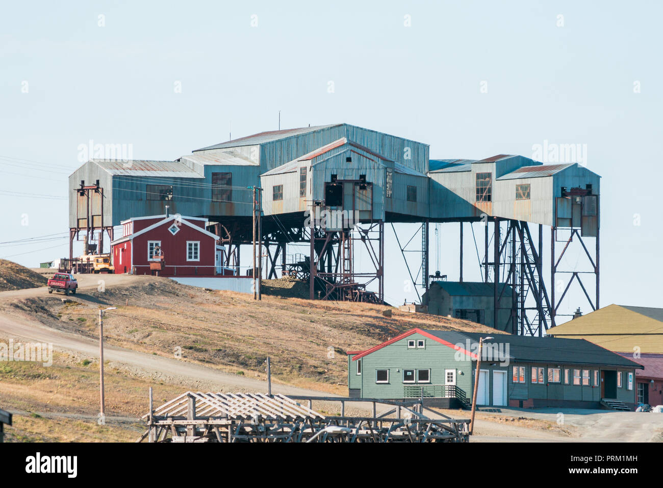 Taubanesentralen. Cable car junction for coal mining cable car system ...