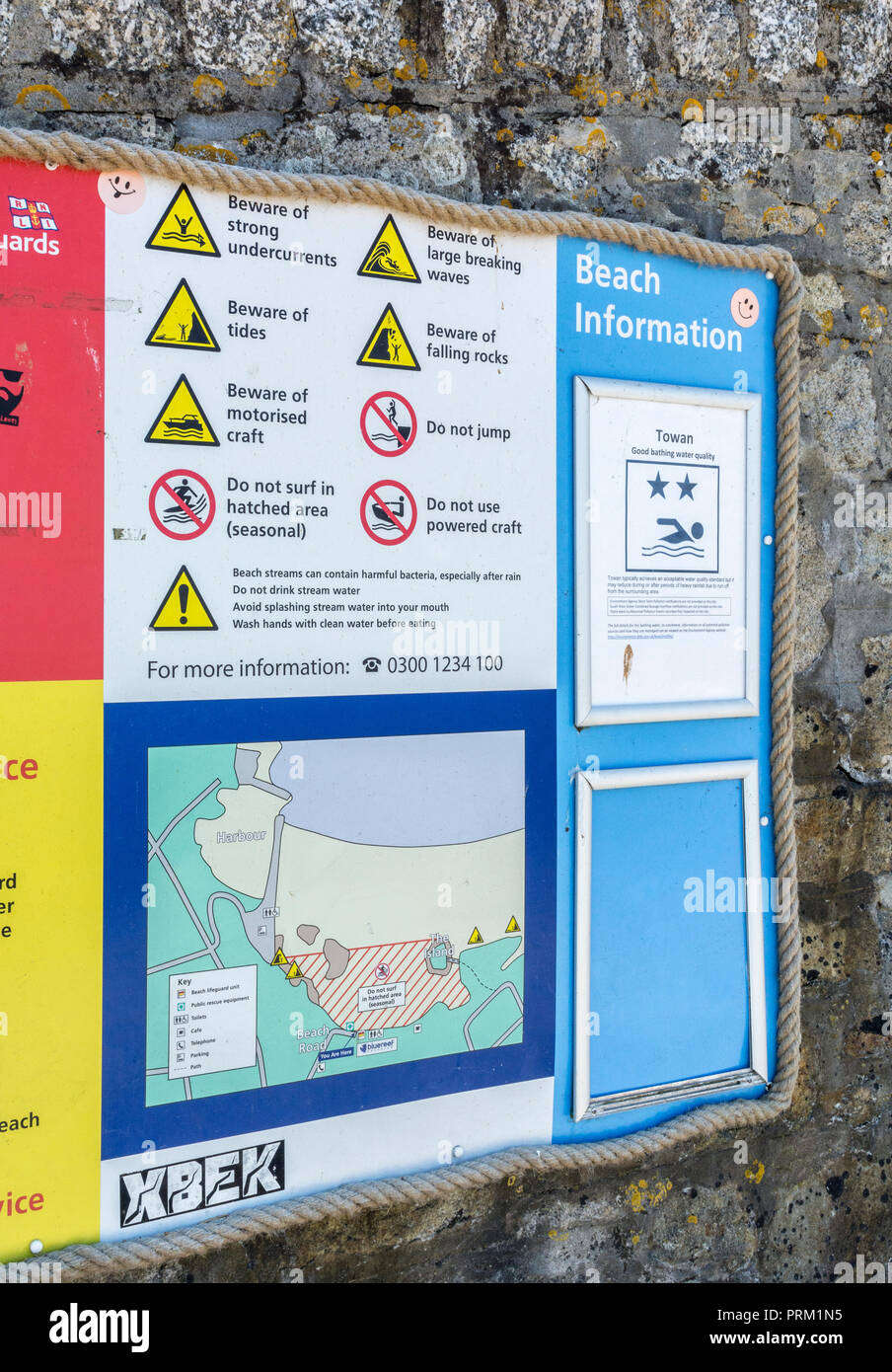 Beach Safety Sign High Resolution Stock Photography and Images - Alamy