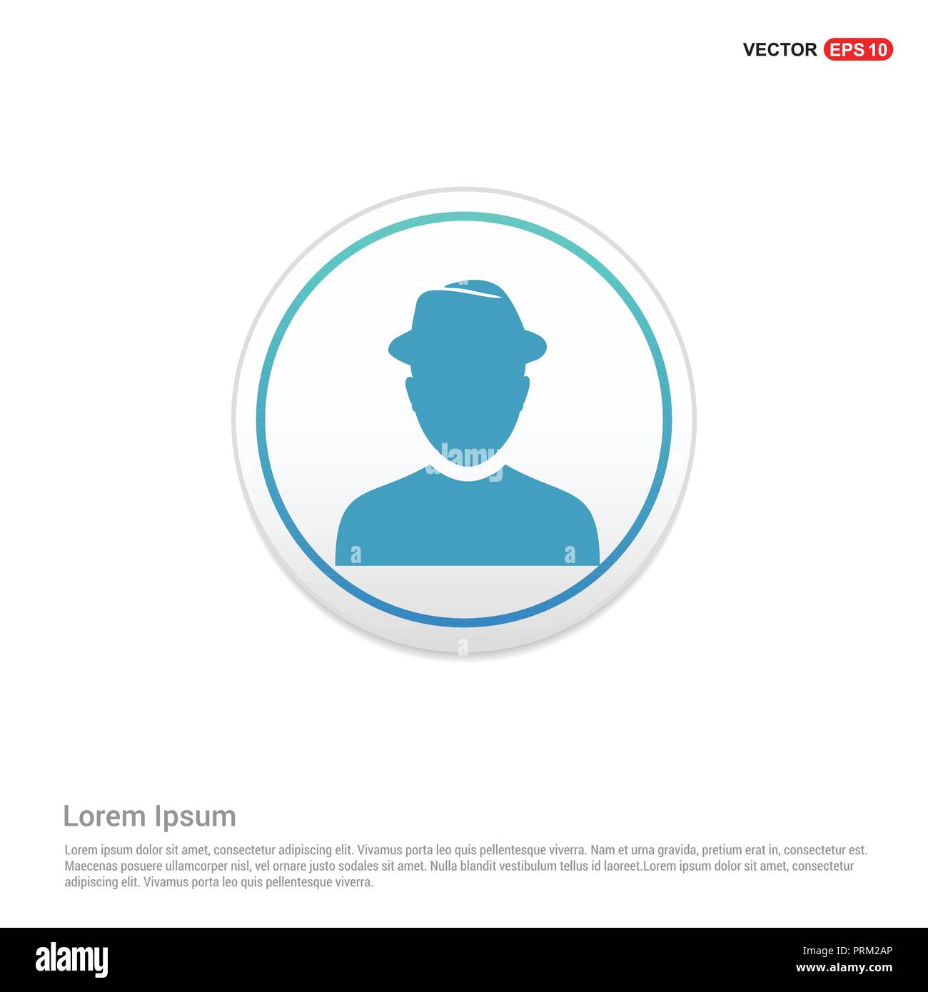 Spy User icon - white circle button Stock Vector Image & Art - Alamy