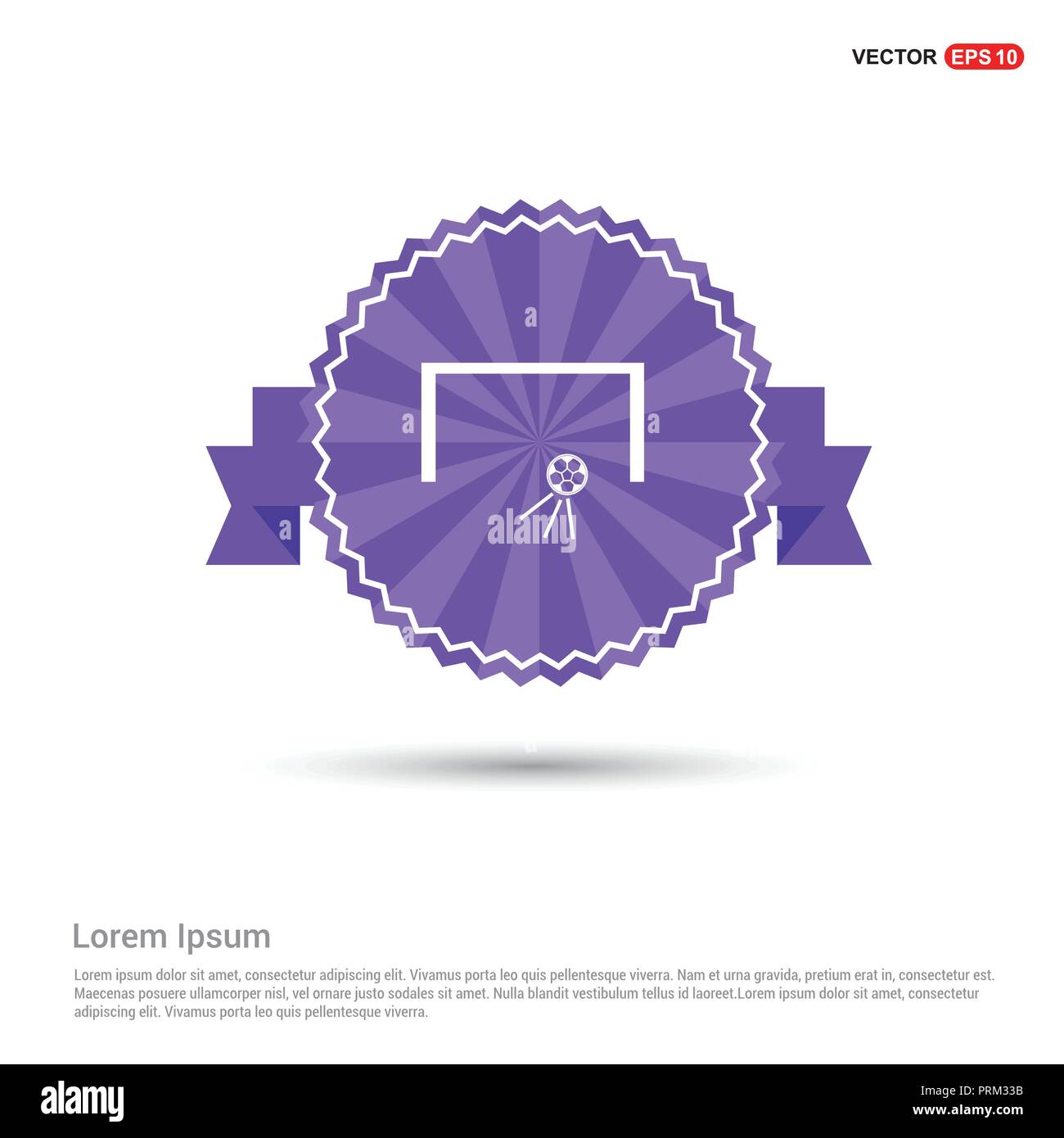 Soccer Goal Icon - Purple Ribbon banner Stock Vector Image & Art - Alamy