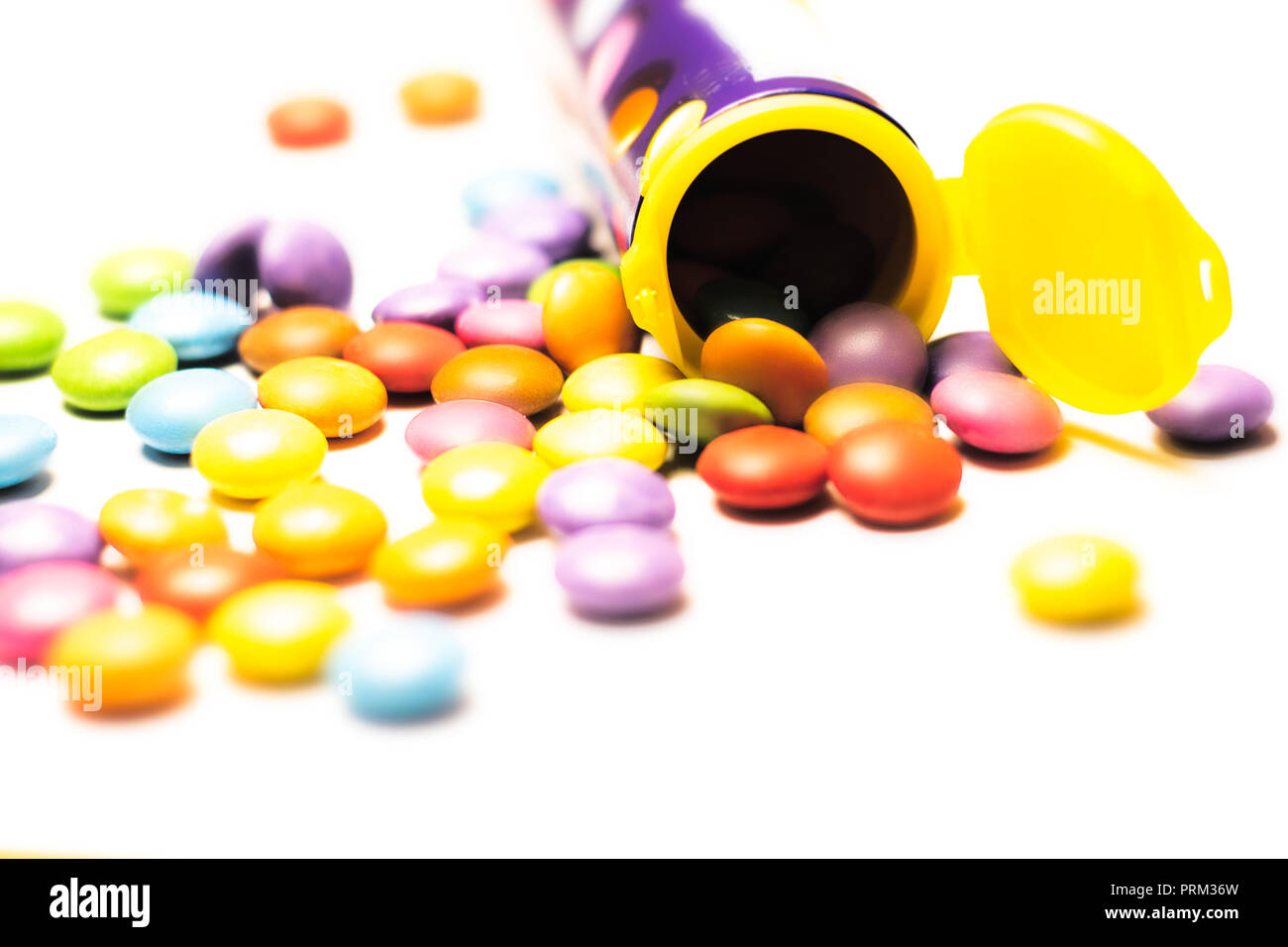 candy chocolate cubes on white background Stock Photo - Alamy