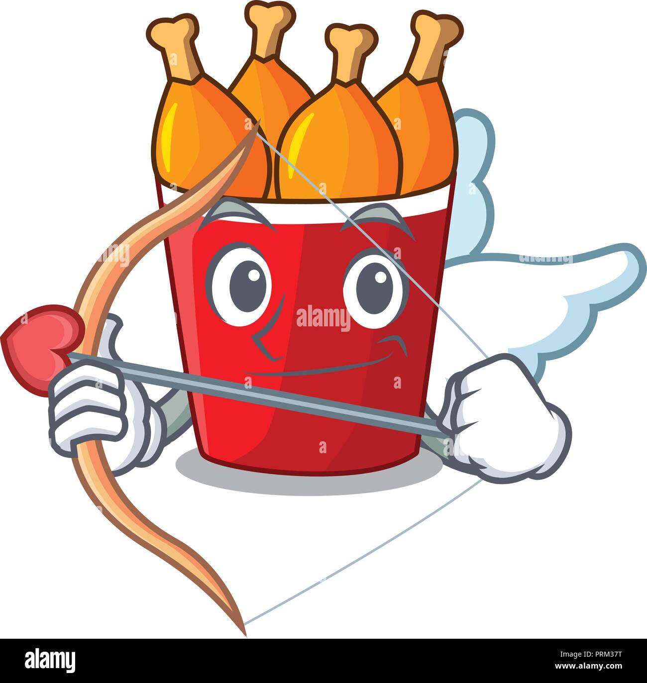 Cupid character bucket chicken fried fast food Stock Vector Image & Art ...