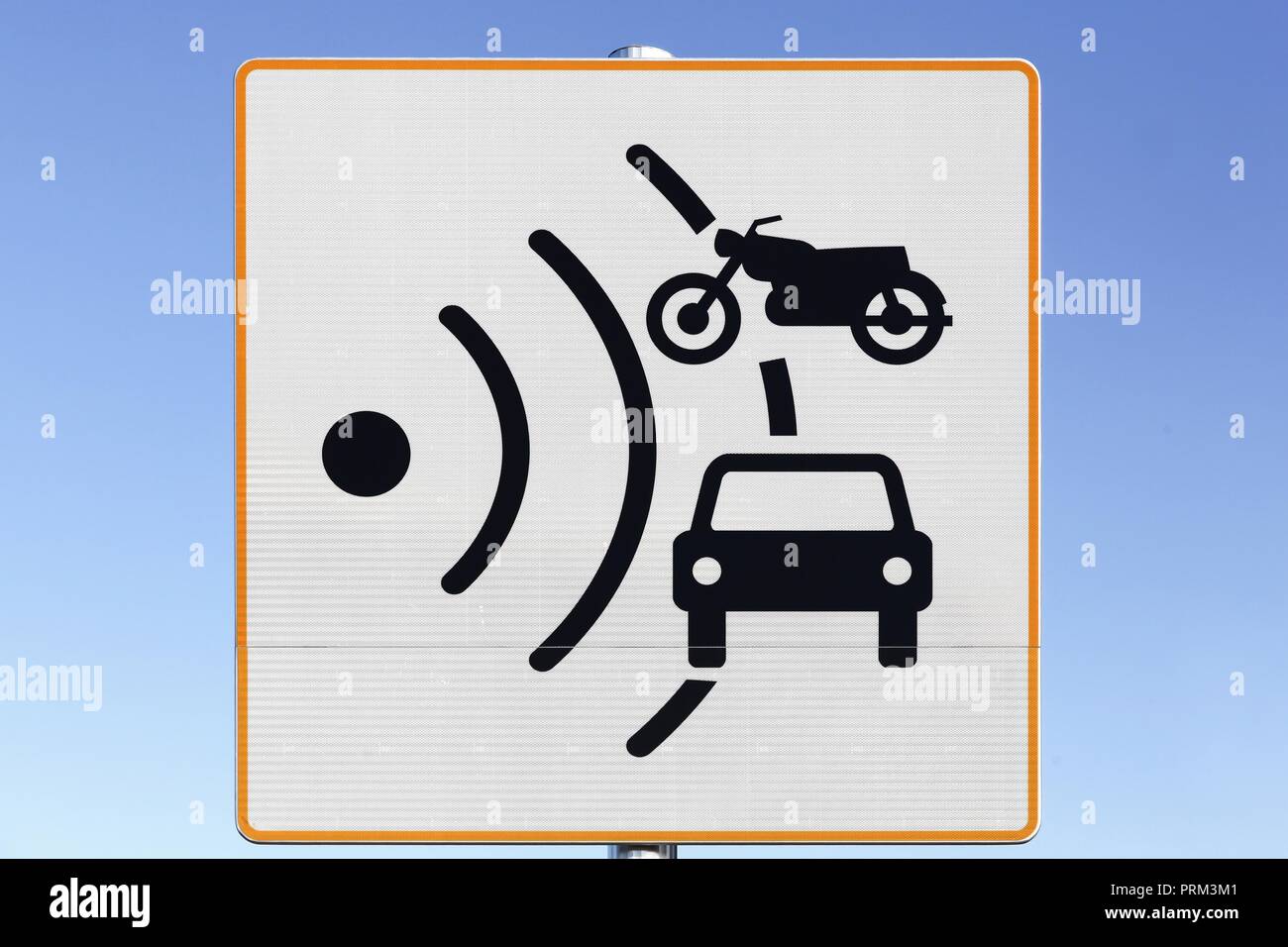 Radar signal and control on a road Stock Photo - Alamy