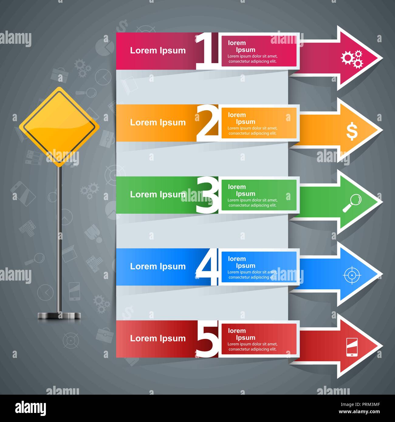 Road infographic design template and marketing icons Stock Vector Image ...
