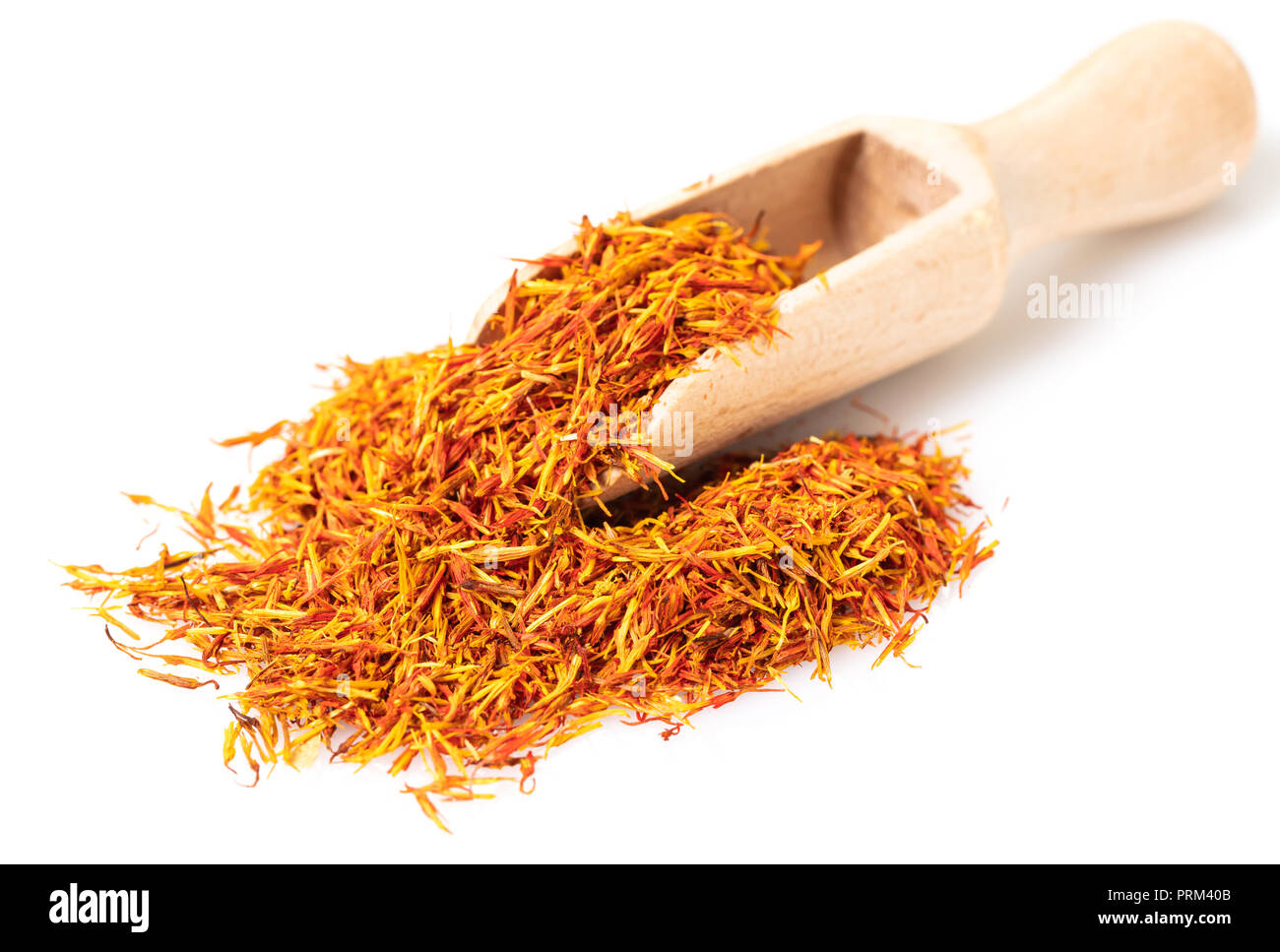 dry spice saffron close-up on white isolated background Stock Photo - Alamy