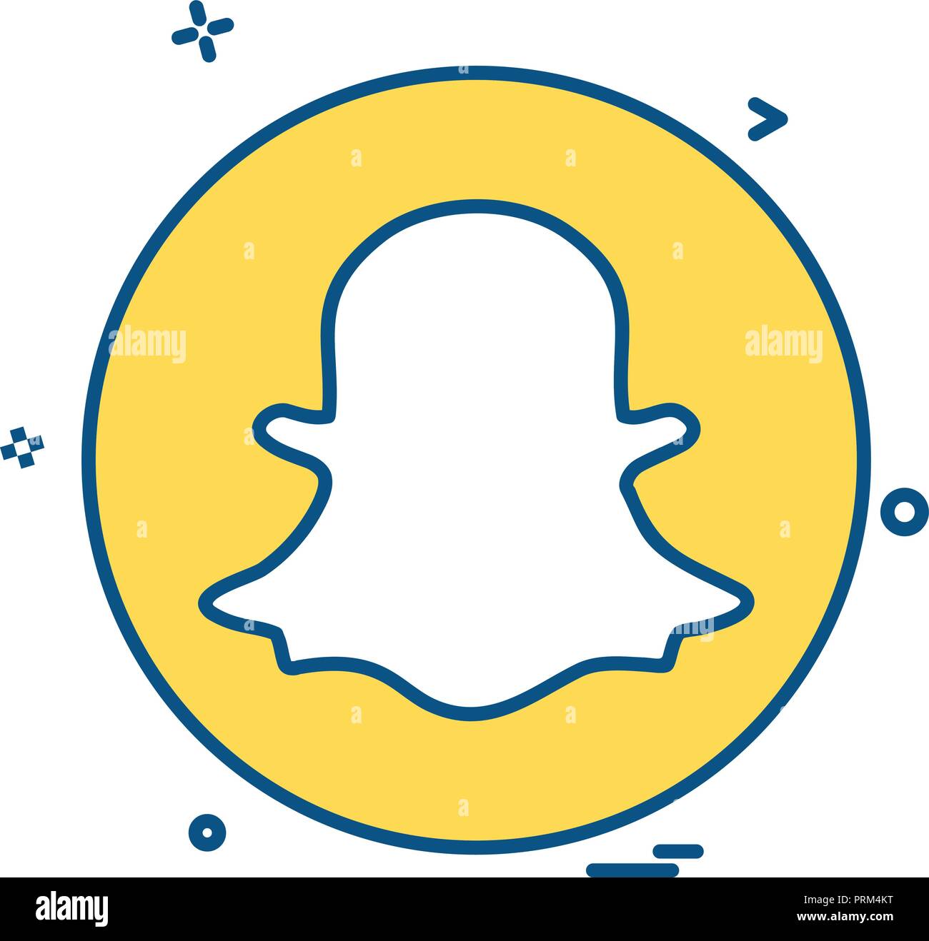 media network social snapchat icon vector design Stock Vector Image ...