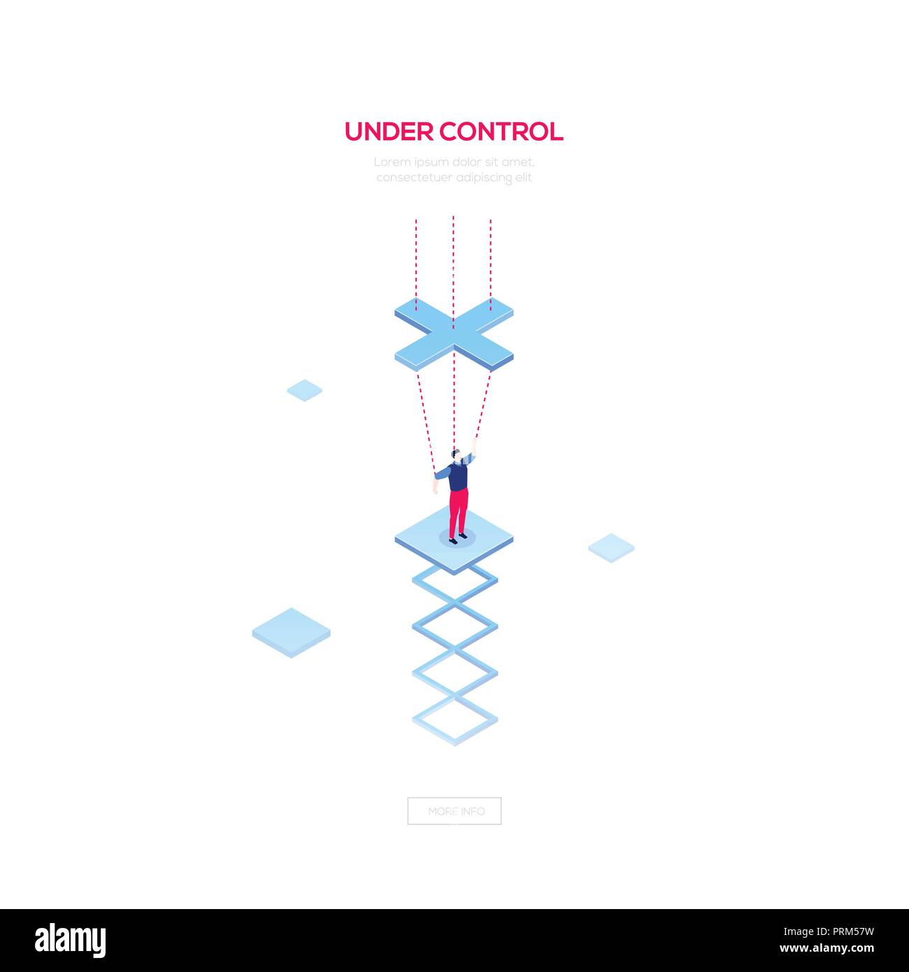 Under control - modern isometric vector web banner Stock Vector Image ...