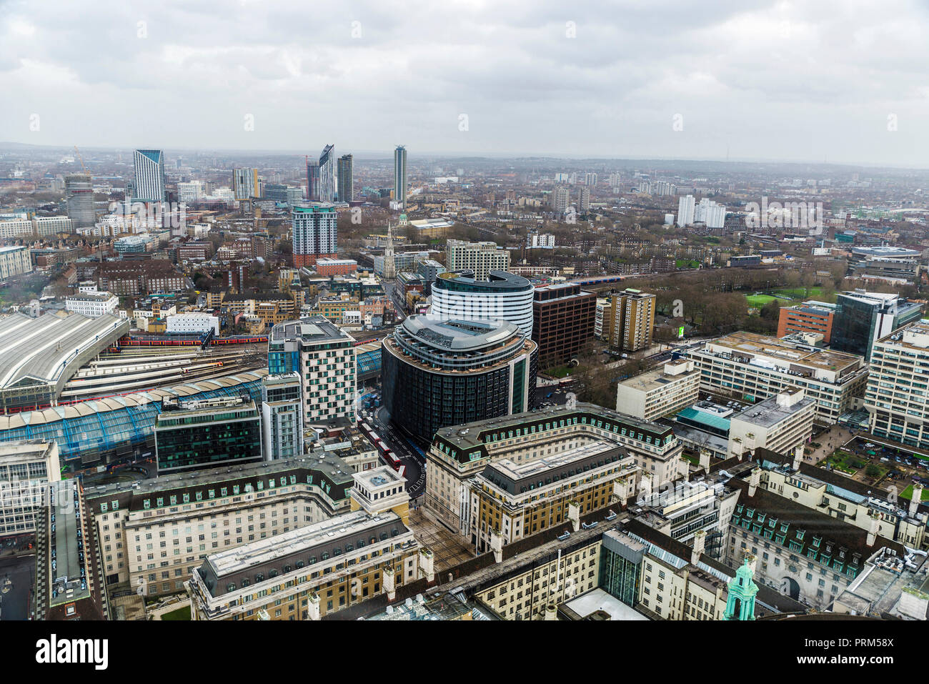 Aerial view of the center of London in England, United Kingdom Stock ...