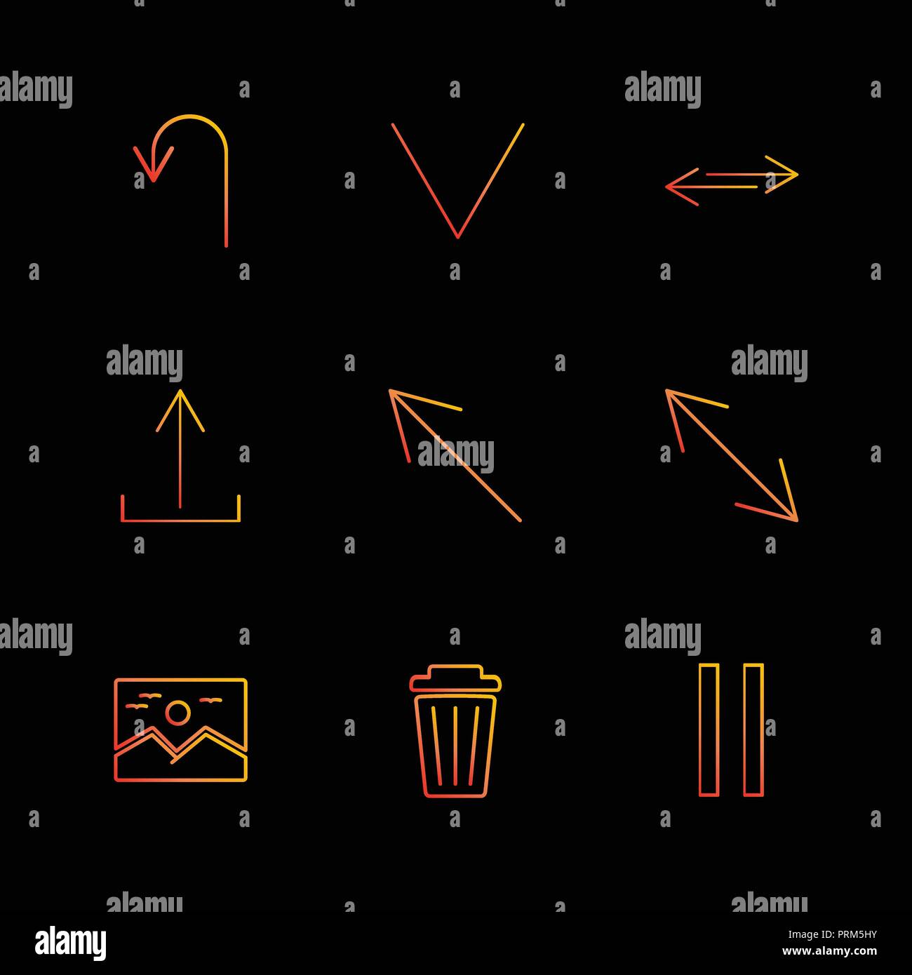 image , dust bin , pause , arrows , directions , avatar , download ...