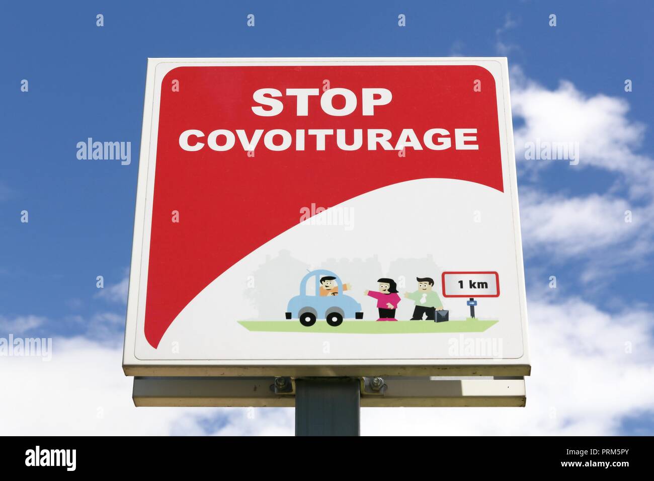 Carpool road sign hi-res stock photography and images - Alamy