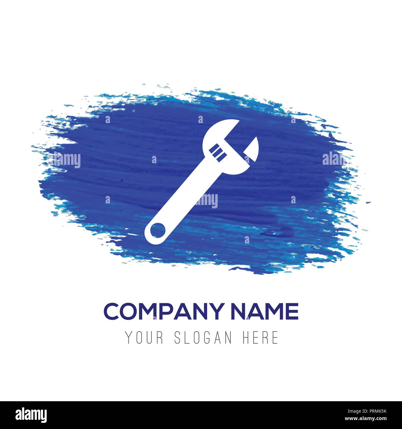 wrench Icon - Blue watercolor background Stock Vector Image & Art - Alamy