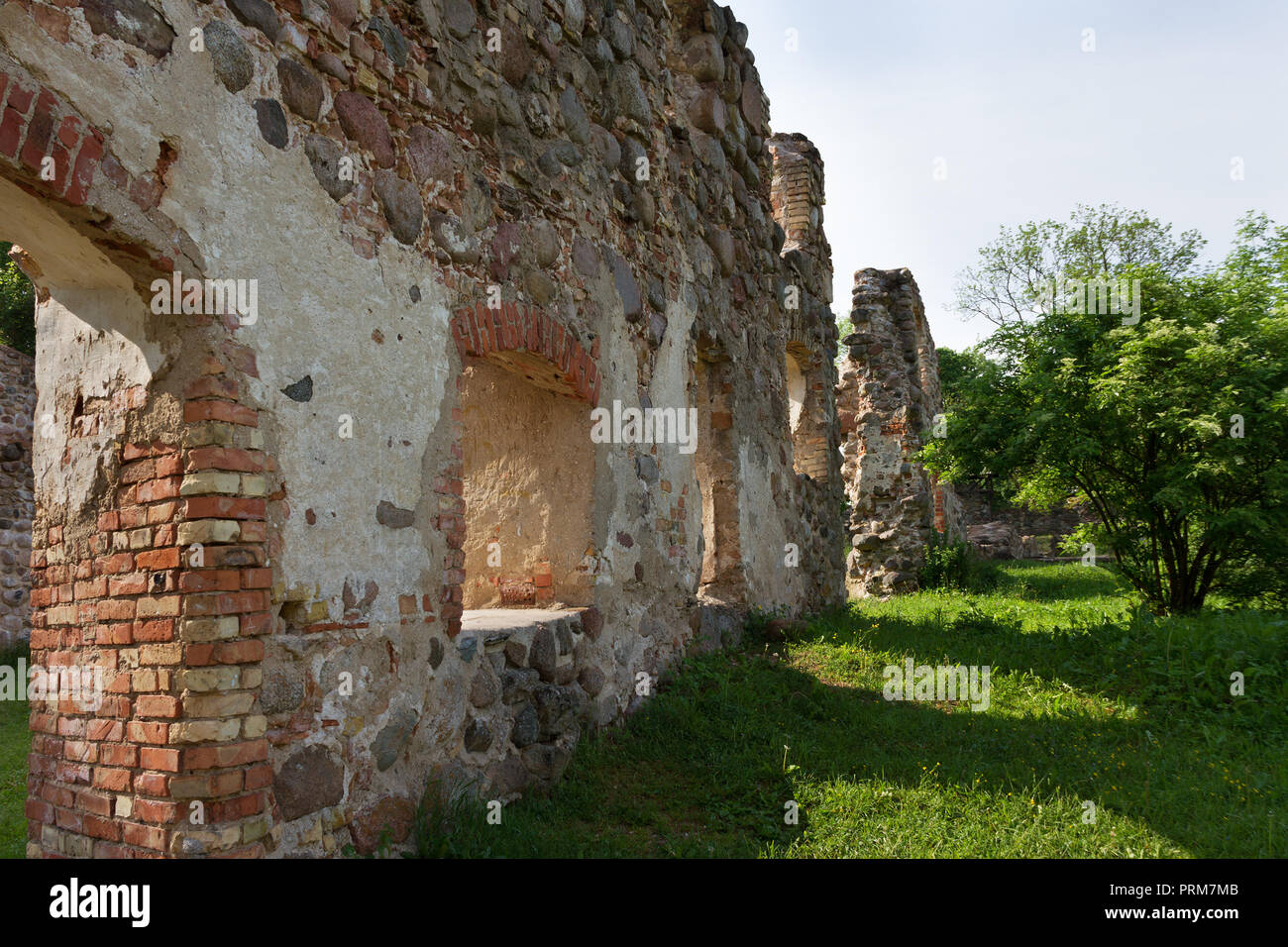 Landscape with ruins in Dobele, Latvia Stock Photo - Alamy