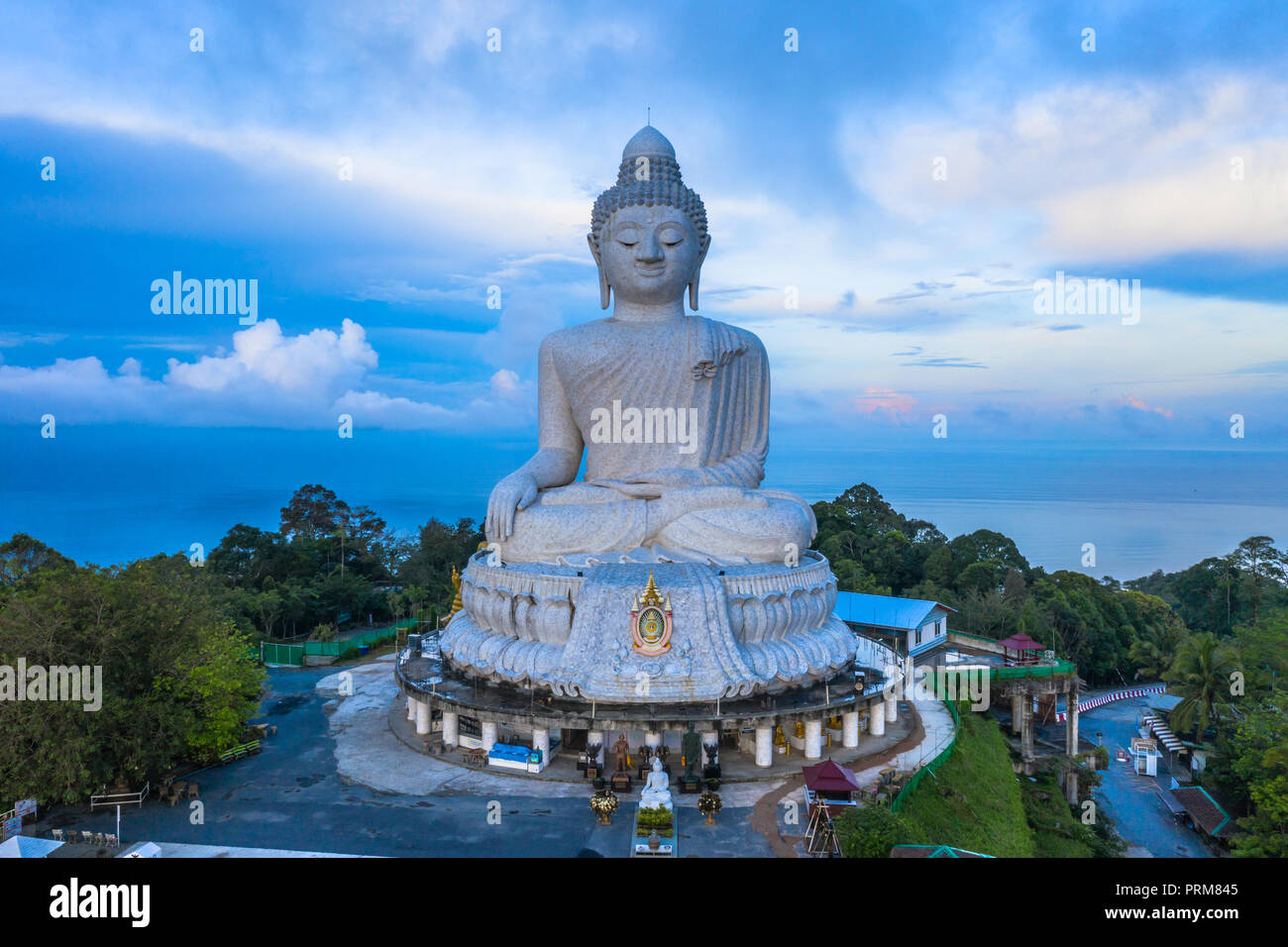aerial photography scenery blue sky and blue ocean behind Phuket white ...