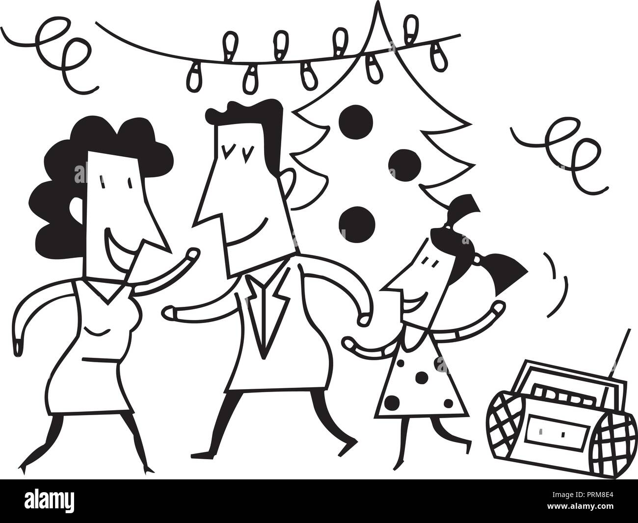 Family meal Stock Vector Images - Alamy