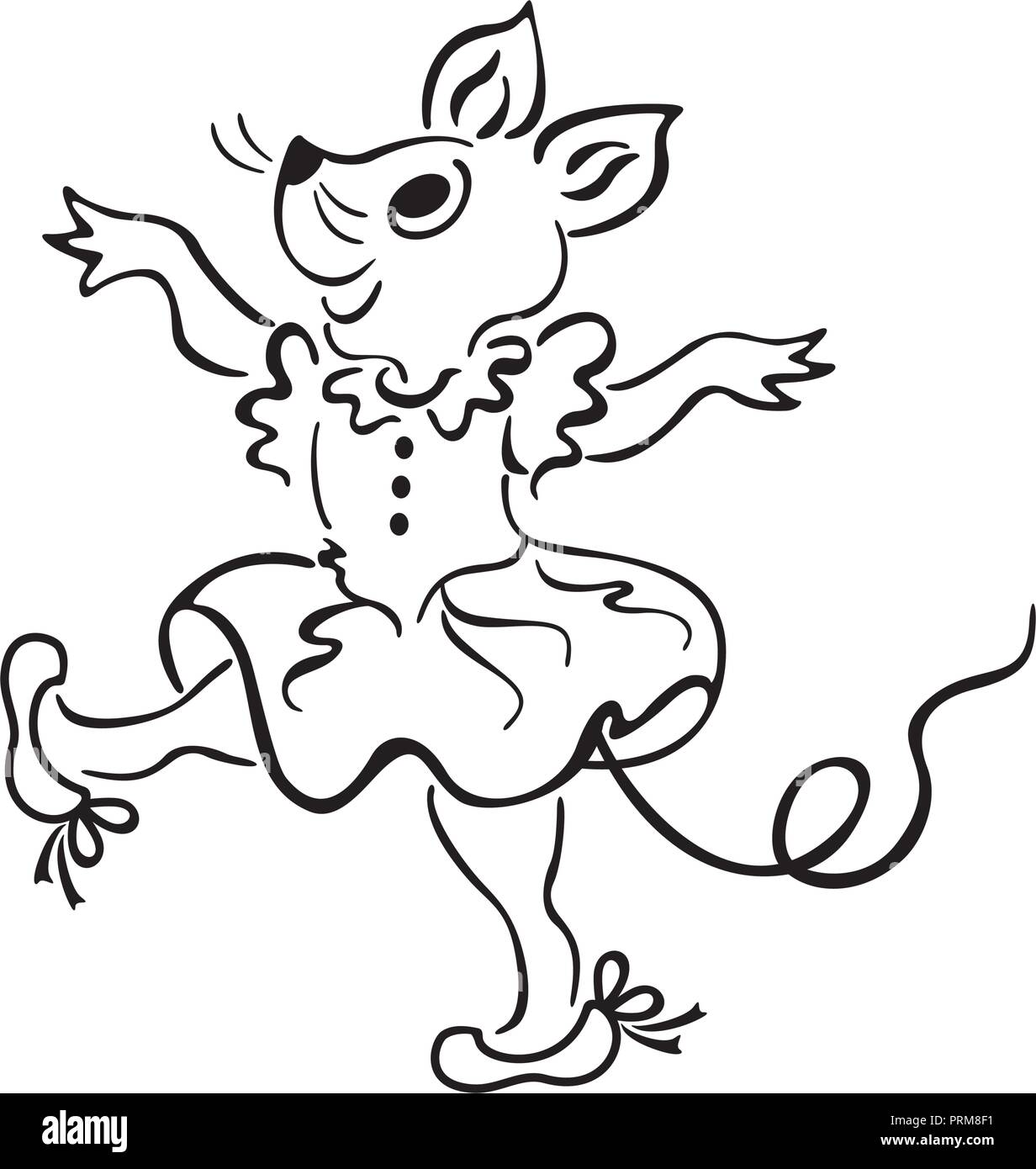 Cute White Mouse Drawing