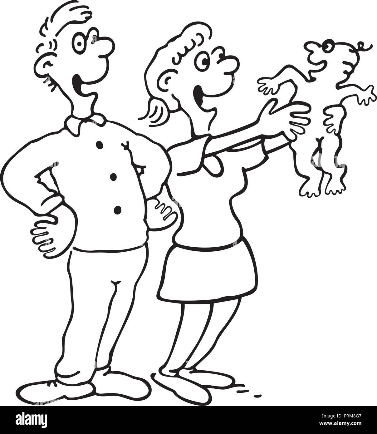 Happy children parents holding Stock Vector Images - Alamy