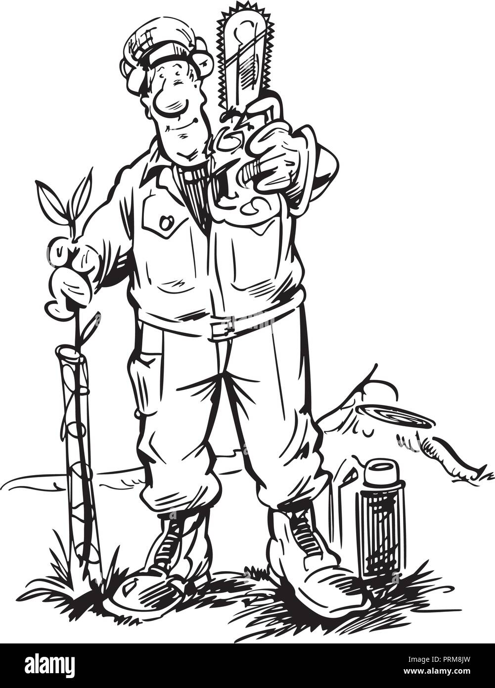 Sawmill flat Stock Vector Images - Alamy