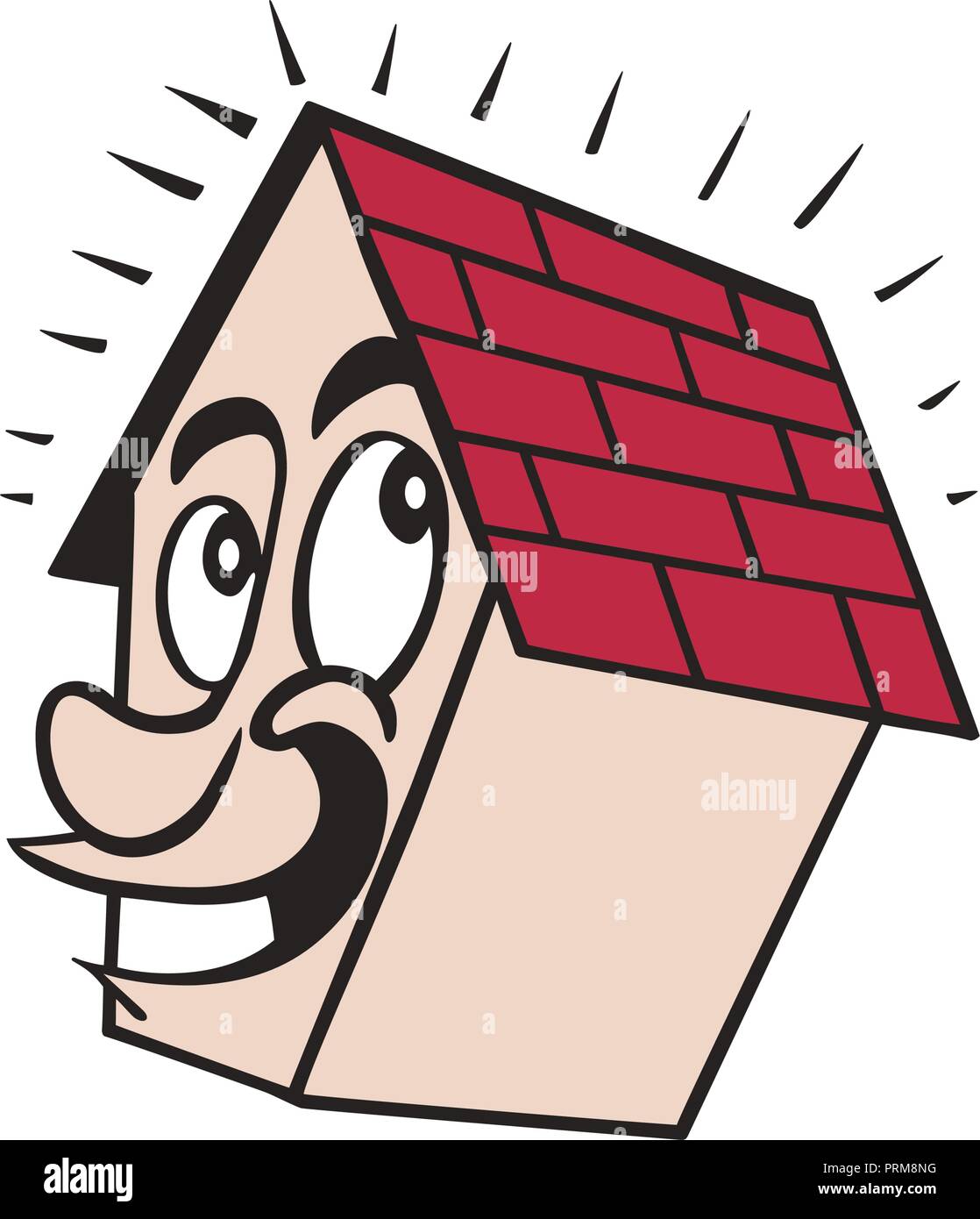 cute house smile cartoon illustration vector Stock Vector Image & Art ...