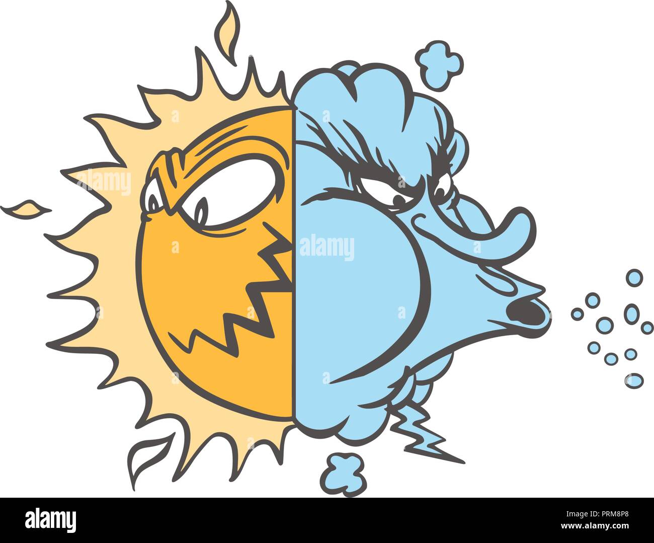Umbrella blowing wind Stock Vector Images - Alamy