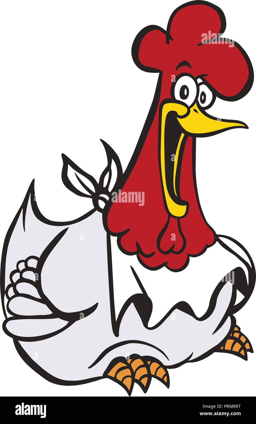 happy chicken cartoon vector illustration Stock Vector Image & Art - Alamy