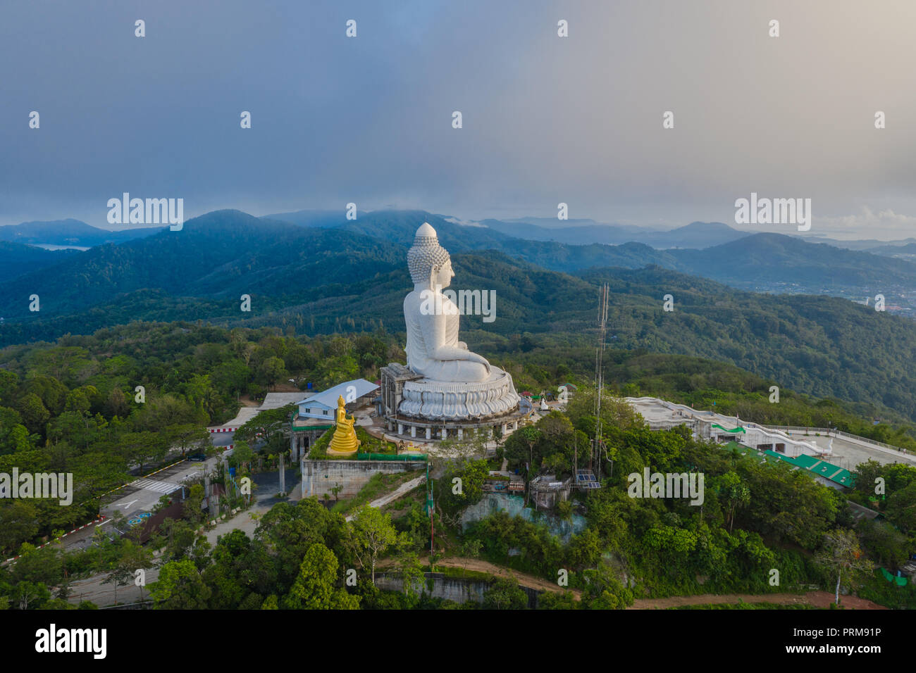 aerial photography scenery blue sky and blue ocean behind Phuket white ...