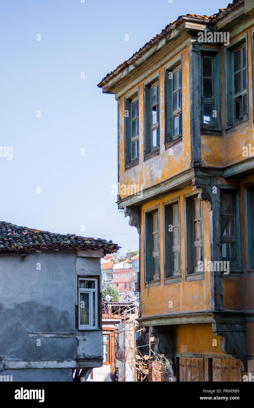 Traditional Turkish house waiting for restoration and renovation in ...