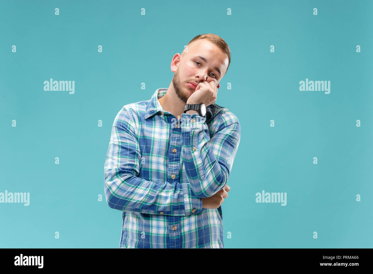 I am tired of everything. Bored man. Boring, dull, tedious concept ...