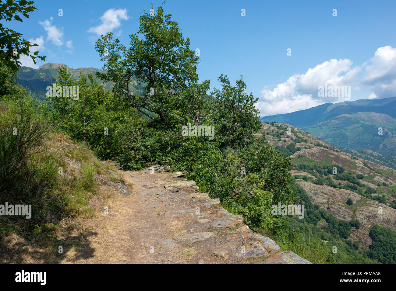 Road through the mountain in the valley of aran, Spain Stock Photo - Alamy