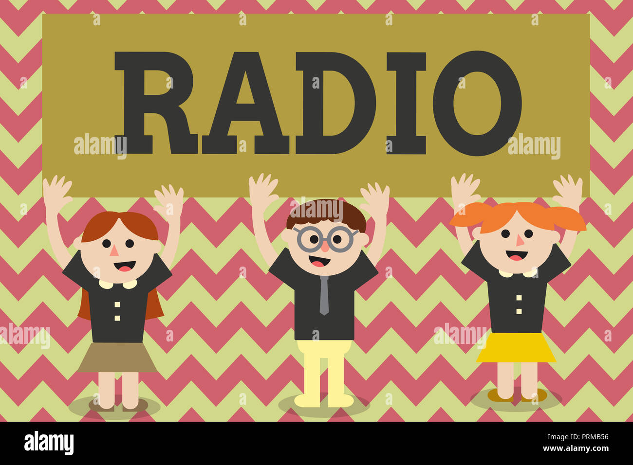 Text sign showing Radio. Conceptual photo transmission reception ...