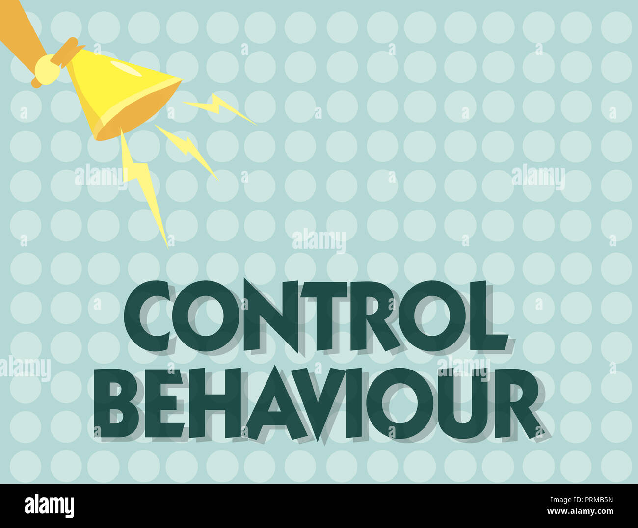 Handwriting text Control Behaviour. Concept meaning Exercise of ...